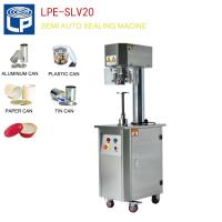 China 23cans/Min Pet Jar Sealing Machine , 2 Rollers Manual Tin Can Sealing Machine for sale
