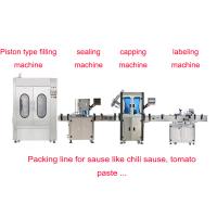 China 10bottles/Min 100ml Automatic Piston Filling Machine For Tomato Sauce for sale