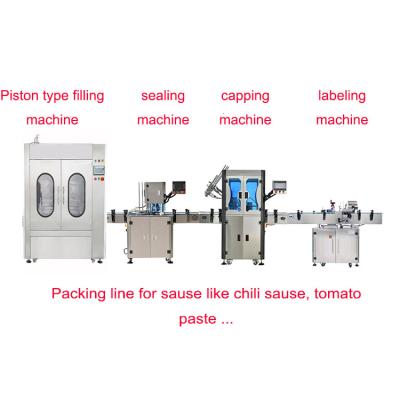 China 10bottles/Min 100ml Automatic Piston Filling Machine For Tomato Sauce for sale