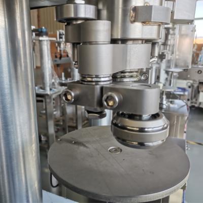 China 23cans/Min Pet Jar Sealing Machine , 2 Rollers Manual Tin Can Sealing Machine for sale