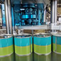 China 20cans/Min Vacuum Can Seaming Machine , ISO h30mm Sealing Can Machine for sale