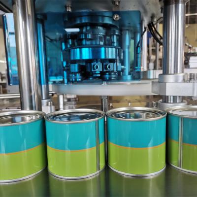 China 20cans/Min Vacuum Can Seaming Machine , ISO h30mm Sealing Can Machine for sale