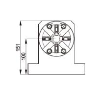 China SY-ER019 D100 Vertical Mounted Manual Chuck For CNC Machine Tools / Inspection Tables for sale