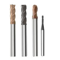 China CARBIDE 4 Flutes HRC 45 55 65 Carbide End Mills Flat Ball Nose Corner Radius End Mills for sale
