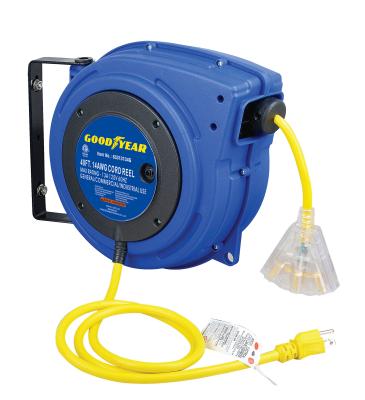 China 25' Goodyear Hose Reel Spring Driven Cable Reel 14/3 SJTOW Cord Type for sale
