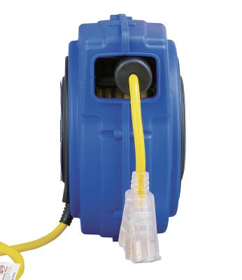China Yellow 125V 40' Commercial Lighted Goodyear Hose Reel With Circuit Breaker for sale