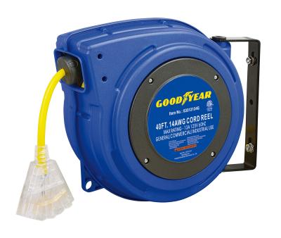 China Goodyear 63313134G Outdoor Retractable Extension Cord Reels With Plastic Housing for sale