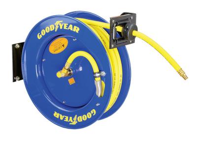 China Goodyear 3/8-Inch 500 Feet Steel Hose Reel with Swivel Arm and Mounting Bracket 300PSI for sale