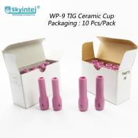 China WP-9 Tig Ceramic Cup Gas Coverage For High Duty Cycle Welding for sale