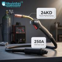 China 24KD MIG Welding Torch 60% Duty Cycle 250A CO2 Rating Customized for sale
