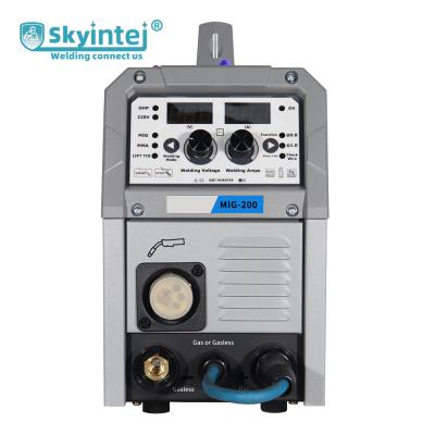 China 220V MIG-200 MIG Welding Machine Gasless Flux Core Low Splatter Welder for Sheet Metal Work for sale