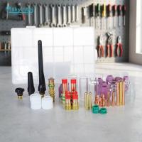 China WP17/18/26 TIG Welding Torch Consumables Kit Alumina Nozzle Collet Body Gas Lens & Back Cap for sale