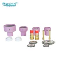 China 10Pcs Copper Brass TIG Welding Consumables Collet Collet Body Back Cap for WP17 WP18 WP26 Torch for sale