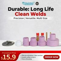 China 10Pcs Copper Brass TIG Welding Consumables Collet Collet Body Back Cap for WP17 WP18 WP26 Torch for sale