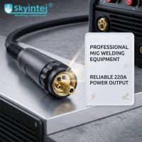 China Mig Welding Torch 24KD Orange Handle Copper Plated 500A DC Flexible Swan Neck 0.8mm Solder Wire Euro Connector for sale