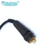 China Mig Welding Torch 24KD Orange Handle Copper Plated 500A DC Flexible Swan Neck 0.8mm Solder Wire Euro Connector for sale