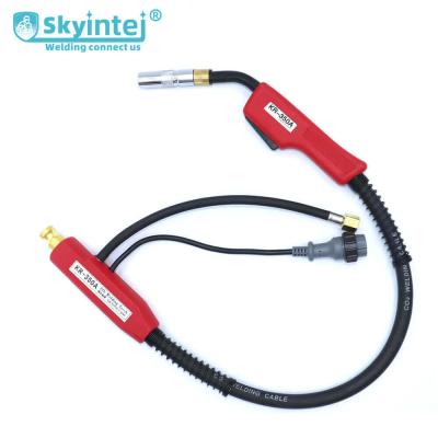 China KR350 350A Air-Cooled Skyintej MIG Welding Torch with Copper Plating Flexible Swan Neck 0.8mm Wire Diameter CO2 Compatible for sale