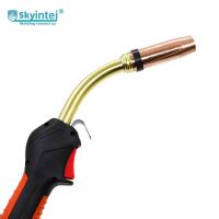 China 501D-Orange Industrial Grade Skyintej Water Cooled MIG Welding Torch with Flexible Swan Neck Copper Plated 500A DC for sale