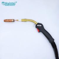 China Skyintej MIG Welding Torch Copper Plated Black Handle 36KD Air Cooled 500A DC 60% Duty Cycle AC 220V Flexible Swan Neck 0.8mm for sale