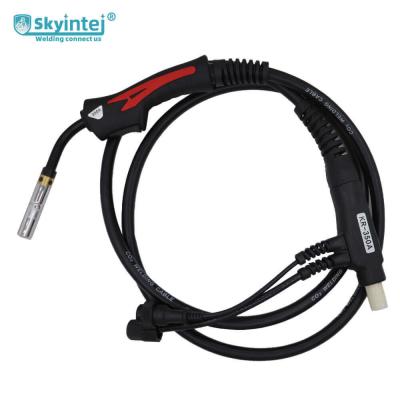 China KR350 Copper Plated Air Cooled 500A DC Flexible Swan Neck Skyintej MIG Torch Black Hand Grip CO2 Welding Equipment for sale