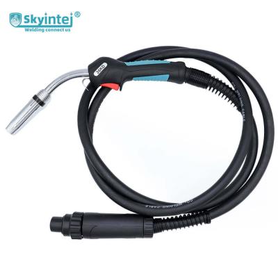 China 36KD Copper Plated MIG Welding Torch Air Cooled Industrial 500A DC Flexible Swan Neck for sale
