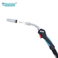 China 36KD Copper Plated MIG Welding Torch Air Cooled Industrial 500A DC Flexible Swan Neck for sale
