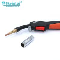 China Skyintej 15AK MIG Welding Torch Orange Handle Flexible Swan Neck 500A DC 0.8mm Wire Diameter Air-Cooled for sale