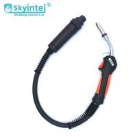 China Mig Welding Torch 24KD Orange Handle Copper Plated 500A DC Flexible Swan Neck 0.8mm Solder Wire Euro Connector for sale