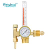 China CGA580 Argon CO2 Gas Flowmeter Regulator SKYINTEJ 191 Heavy Duty Full Brass Pressure Regulator for MIG TIG Welding Machine for sale