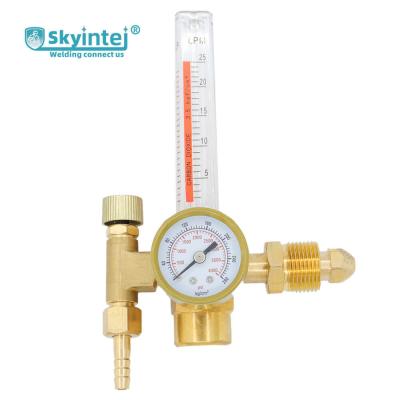 China CGA580 Argon CO2 Gas Flowmeter Regulator SKYINTEJ 191 Heavy Duty Full Brass Pressure Regulator for MIG TIG Welding Machine for sale