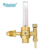 China CGA580 Argon CO2 Gas Flowmeter Regulator SKYINTEJ 191 Heavy Duty Full Brass Pressure Regulator for MIG TIG Welding Machine for sale
