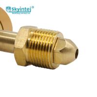 China CGA580 Argon CO2 Gas Flowmeter Regulator SKYINTEJ 191 Heavy Duty Full Brass Pressure Regulator for MIG TIG Welding Machine for sale