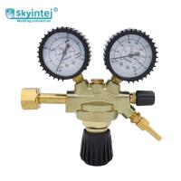 China Heavy Duty Argon CO2 Gas Regulator Forged Brass Shockproof Double Gauge for MIG TIG Welding Pressure Regulator for sale
