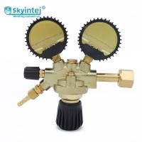 China Heavy Duty Argon CO2 Gas Regulator Forged Brass Shockproof Double Gauge for MIG TIG Welding Pressure Regulator for sale