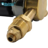 China Heavy Duty Argon CO2 Gas Regulator Forged Brass Double Gauge Flowmeter for MIG TIG Welding Gas Pressure Regulator for sale