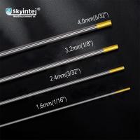 China 1.5% Lanthanated Gold Tip Tungsten Electrode 2.4mm TIG Welding Rod for Stainless Steel for sale