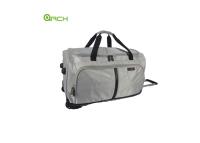China Rolling Luggage Bag Tapestry Wheeled Duffel with one front big pocket for sale