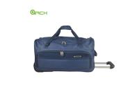 China Rolling Luggage Bag 600d Polyester Wheeled Duffle with One Front Big Pocket for sale