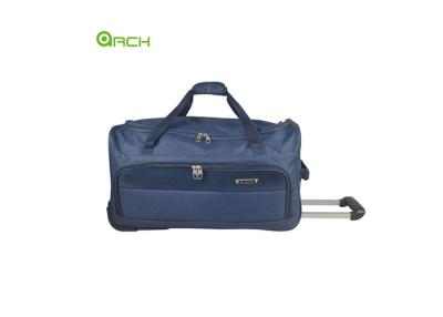 China Rolling Luggage Bag 600d Polyester Wheeled Duffle with One Front Big Pocket for sale