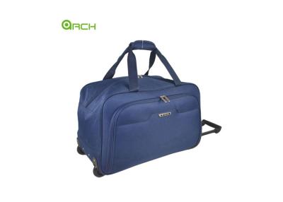 China Rolling Luggage Bag 600d Polyester Wheeled Duffle with One Front Pocket for sale