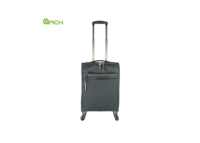China Microfibre Suitcase Soft Sided Luggage with Spinner Wheels for sale