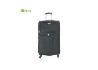 China Expandable Polyester Checked Luggage with Spinner Wheels and Two Big Pockets for sale