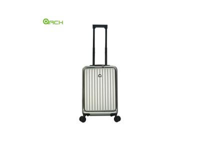 China ABS Hard Sided Luggage with front pocket and double spinner Wheels for sale