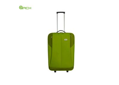 China Economic 600D Polyester Trolley Bag Soft Sided Luggage with Two Front Pockets for sale