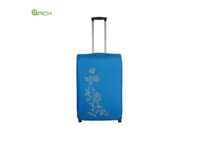 China 600D Economic Polyester Printing Soft Sided Luggage with Skate Wheels for sale