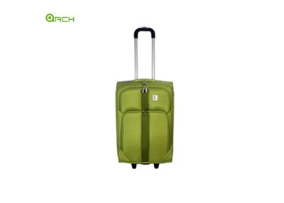 China 1680D Imitation Nylon Trolley Case Soft Sided Luggage with Two Front Pockets for sale