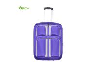 China Tapestry Polyester Soft Sided Luggage with Two Typical Front Pockets and Skate Wheels for sale