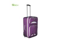 China Tapestry Soft Sided Luggage with Two Classic Front Pockets and Big Skate Wheels for sale