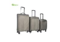China Elegant PU Soft Sided Luggage with Two Spinner Wheels and Internal Trolley System for sale