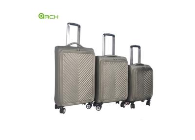 China Elegant PU Soft Sided Luggage with Two Spinner Wheels and Internal Trolley System for sale